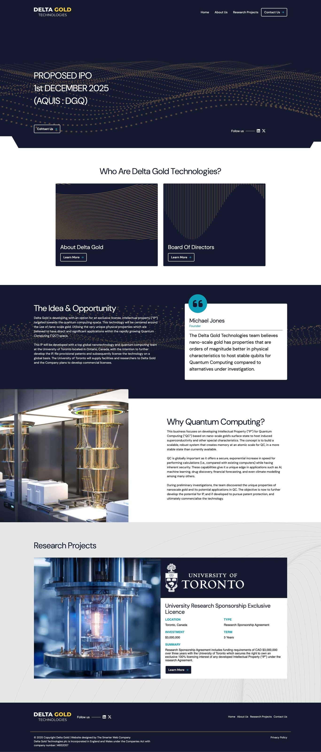 Delta Gold Technologies | The Smarter Web Company Web Design Portfolio
